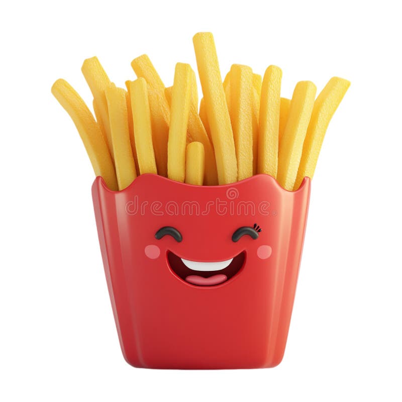 PNG Smiley Fries Pack on Transparent Background - Ai Generated Stock ...