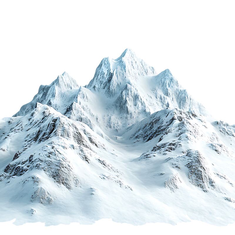 PNG Snow Covered Mountains Against a Transparent Background Stock ...