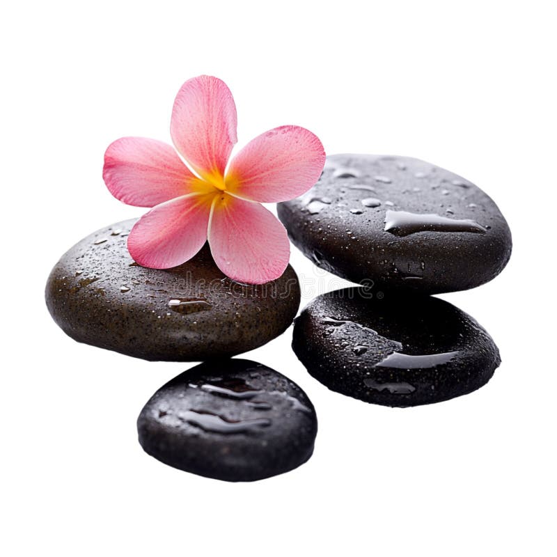 PNG Spa Stone Stack with Flowers on Transparent Background - Ai ...
