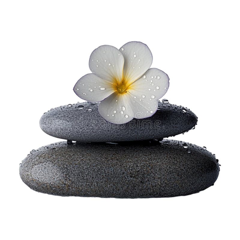 PNG Spa Stone Stack with Flowers on Transparent Background - Ai ...