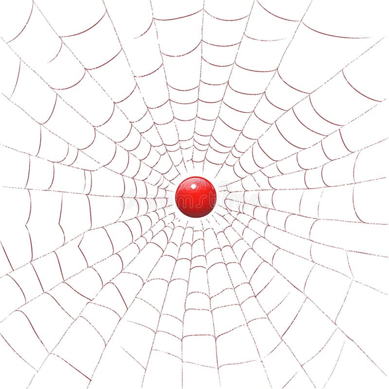 PNG Spider Web with a Red Ball Against Transparent Background Stock ...