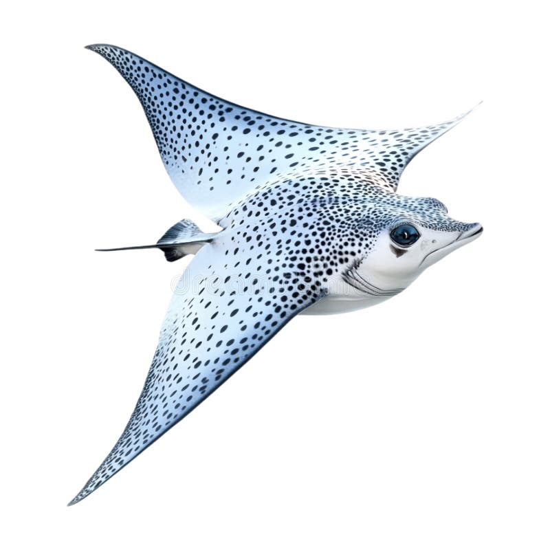 PNG Spotted Eagle Ray on Transparent Background Stock Illustration ...