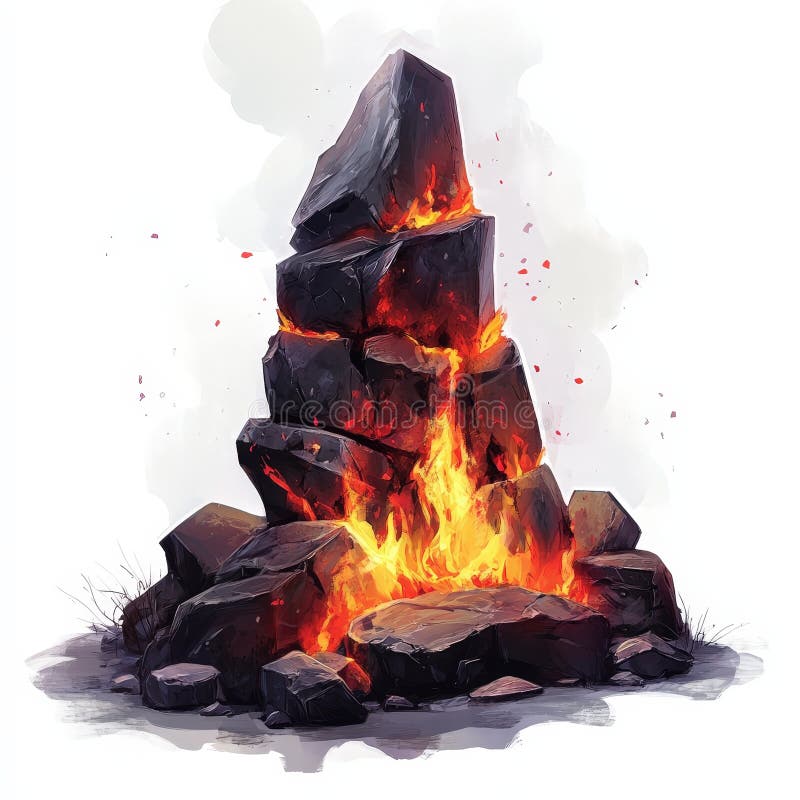 Png Sprite Fire Surrounded by Stone Stock Photo - Image of orange ...