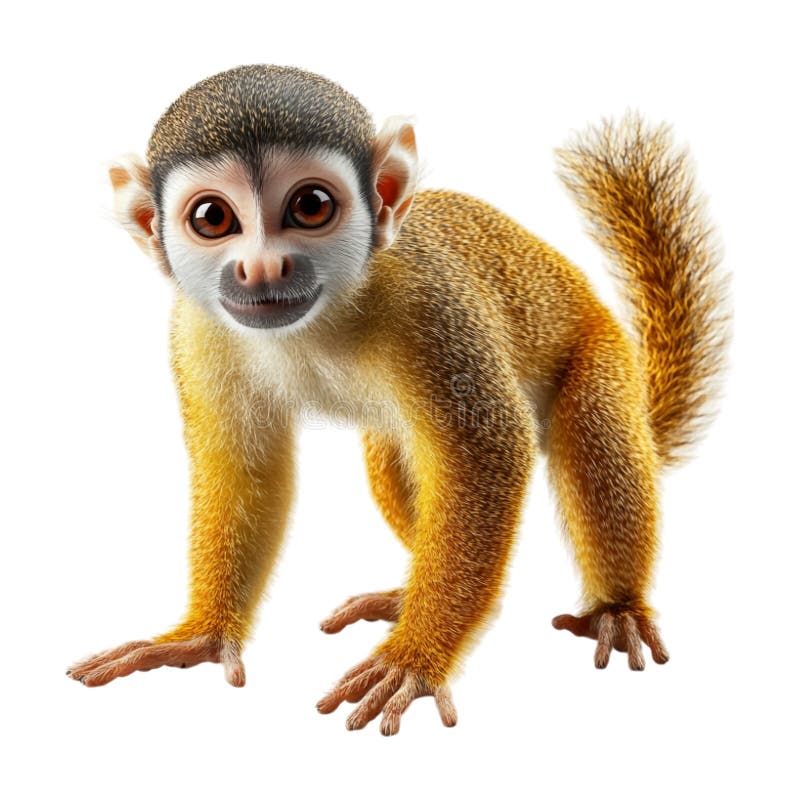 PNG Squirrel Monkey on Transparent Background - Ai Generated Stock ...