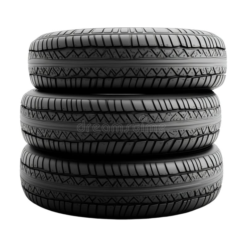 PNG Stack of Black Tires on Transparent Background - Ai Generated Stock ...