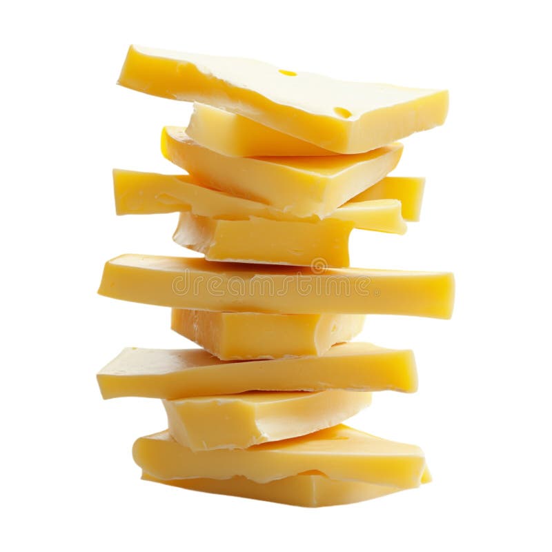 PNG Stack of Cheese Slices on Transparent Background - Ai Generated ...