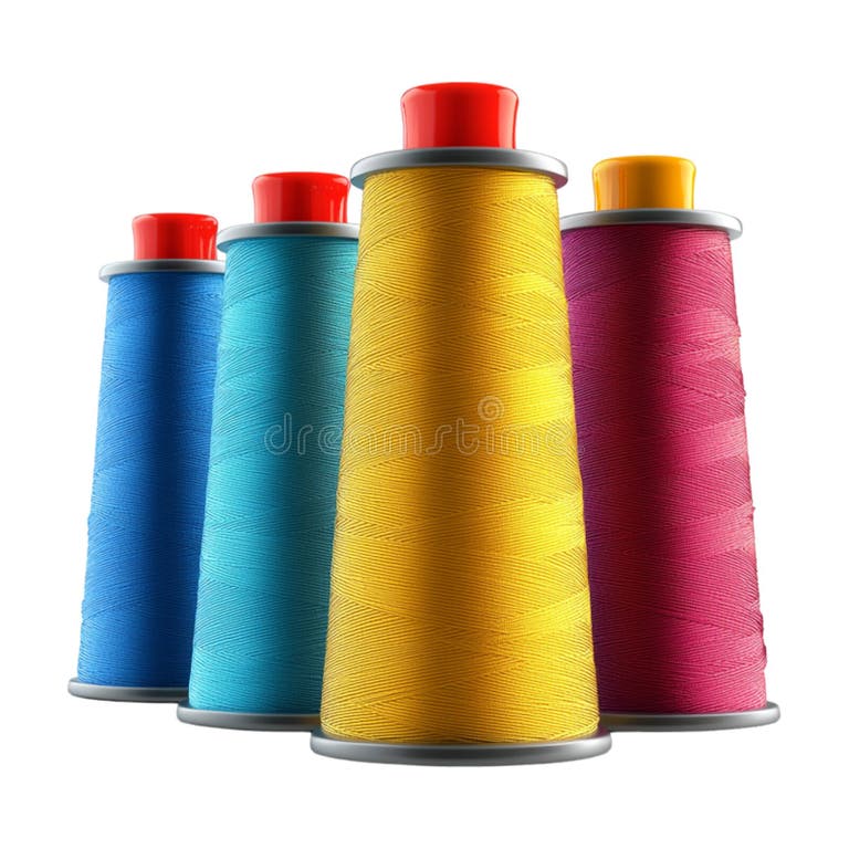 PNG Stack of Colorful Sewing Threads on Transparent Background - Ai Generated Stock Illustration ...