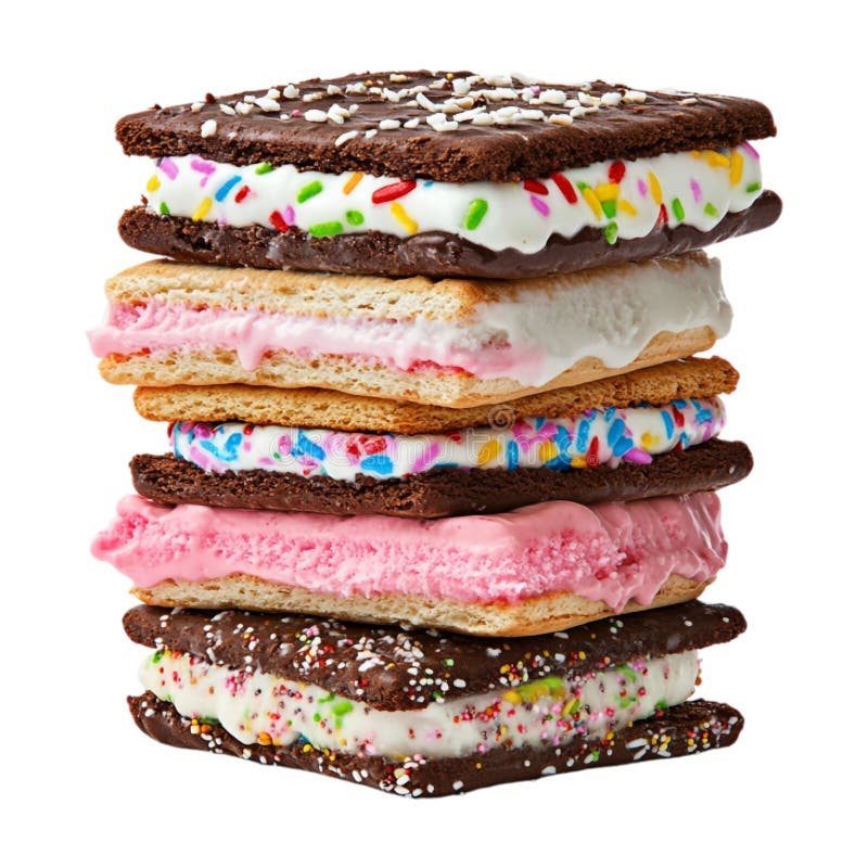 PNG Stack of Creamy Biscuits on Transparent Background - Ai Generated ...