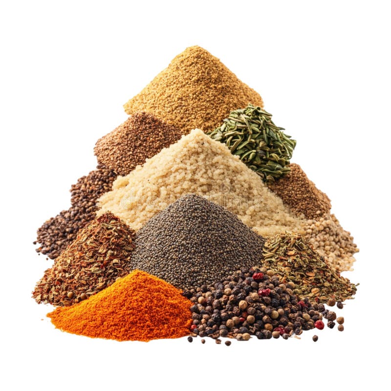PNG Stack of Different Spices on Transparent Background - Ai Generated ...