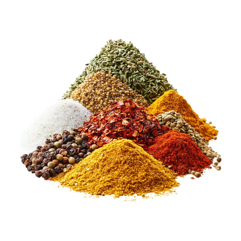 PNG Stack of Different Spices on Transparent Background - Ai Generated ...
