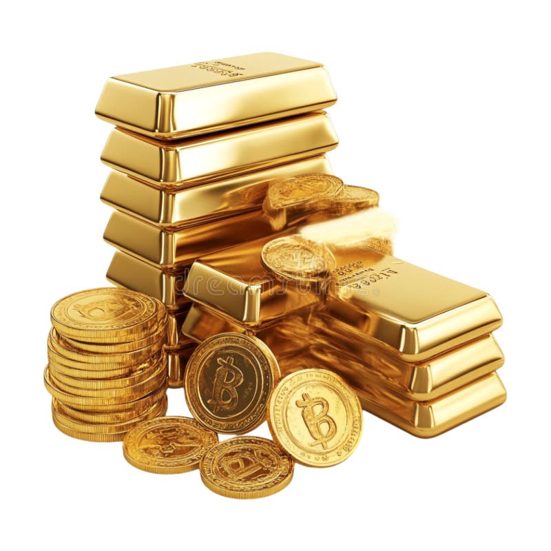 PNG Stack of Gold Bars of Different Sizes on Transparent Background - Ai Generated Stock ...