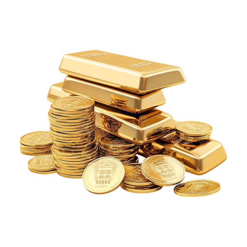 PNG Stack of Gold Bars of Different Sizes on Transparent Background ...