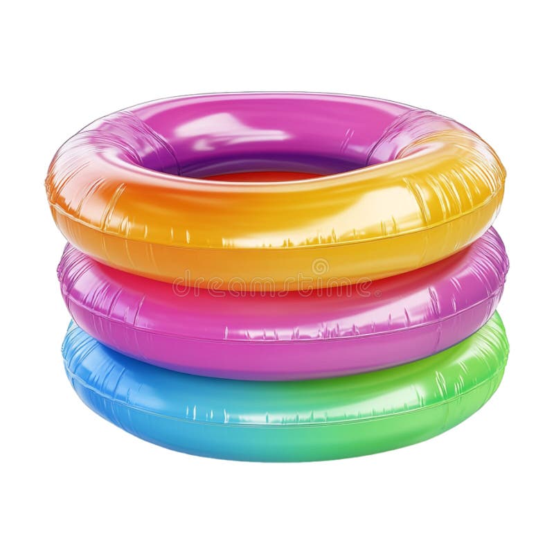 PNG Stack of Inflatable Tubes on Transparent Background - Ai Generated ...