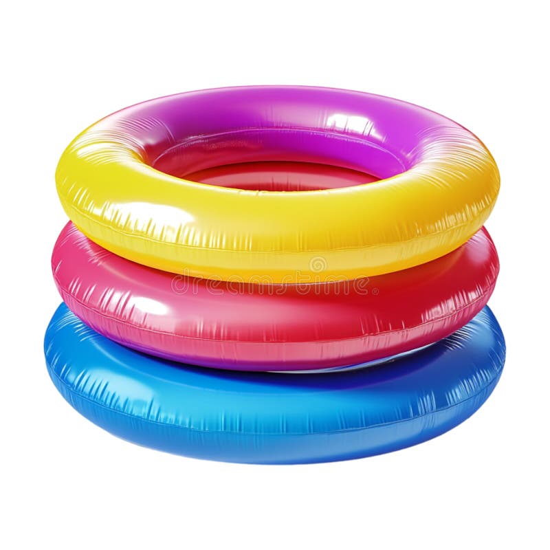 PNG Stack of Inflatable Tubes on Transparent Background - Ai Generated ...