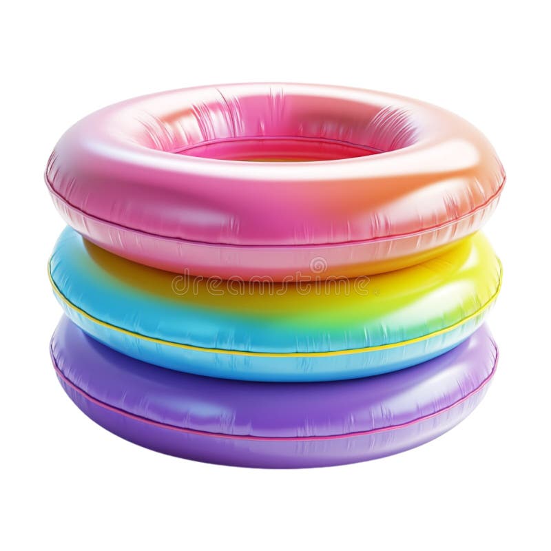 PNG Stack of Inflatable Tubes on Transparent Background - Ai Generated ...