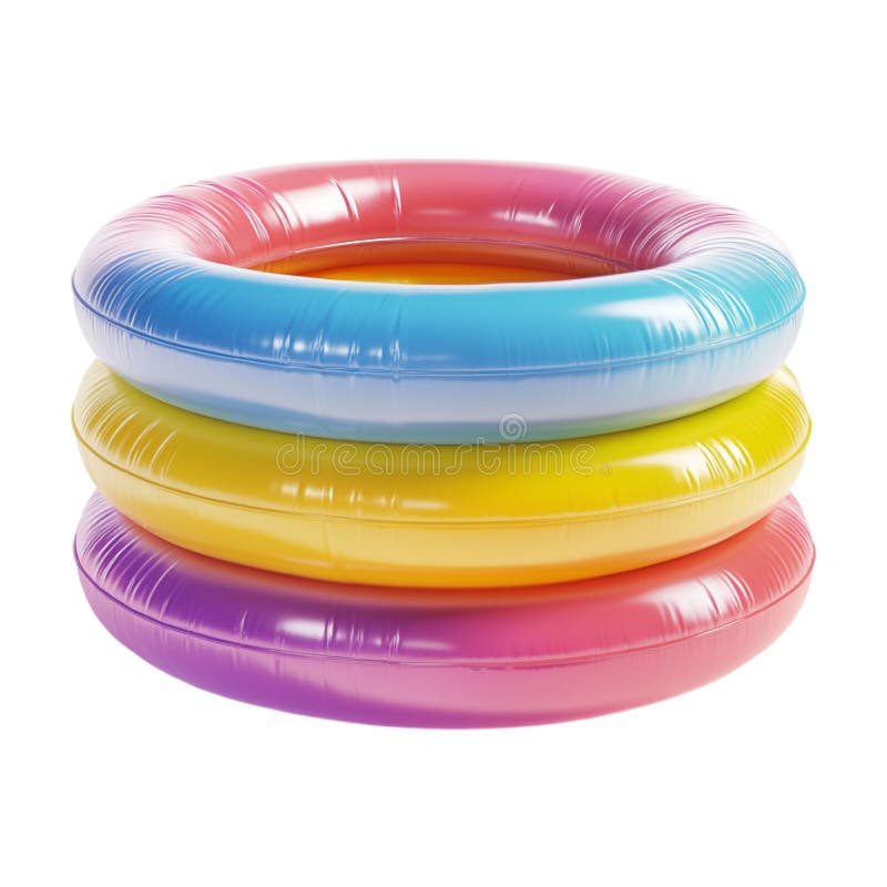 PNG Stack of Inflatable Tubes on Transparent Background - Ai Generated ...