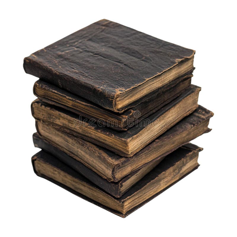 PNG Stack of Old Books on Transparent Background Stock Illustration ...