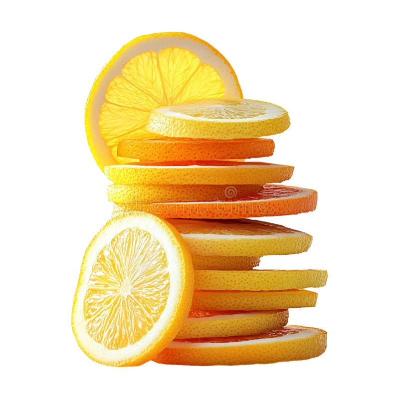 PNG Stack of Orange Fruit Slices on Transparent Background - Ai ...