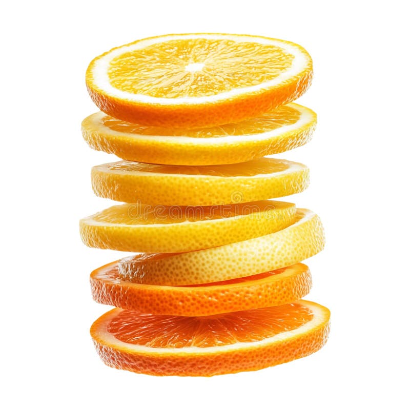 PNG Stack of Orange Fruit Slices on Transparent Background - Ai ...