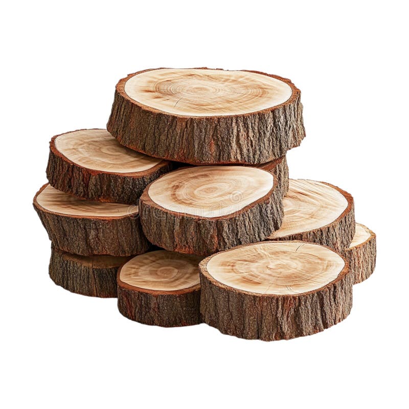 PNG Stack of Round Wooden Log Pieces on Transparent Background - Ai ...