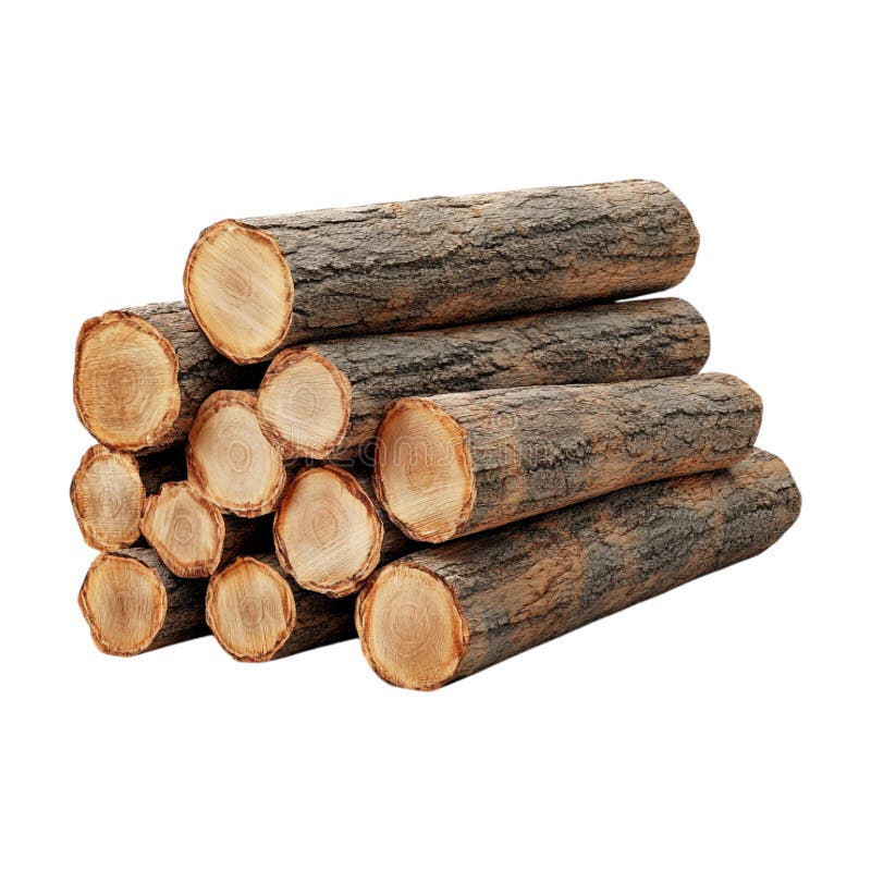 PNG Stack of Wooden Logs on Transparent Background - Ai Generated Stock ...