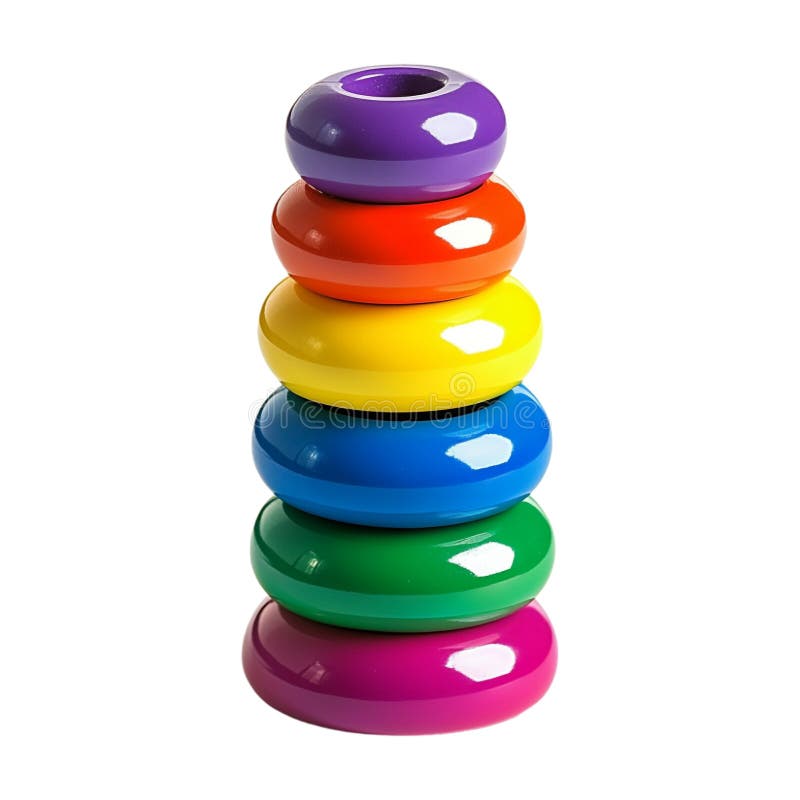 PNG Stacking Toy Colorful on Transparent Background - Ai Generated ...