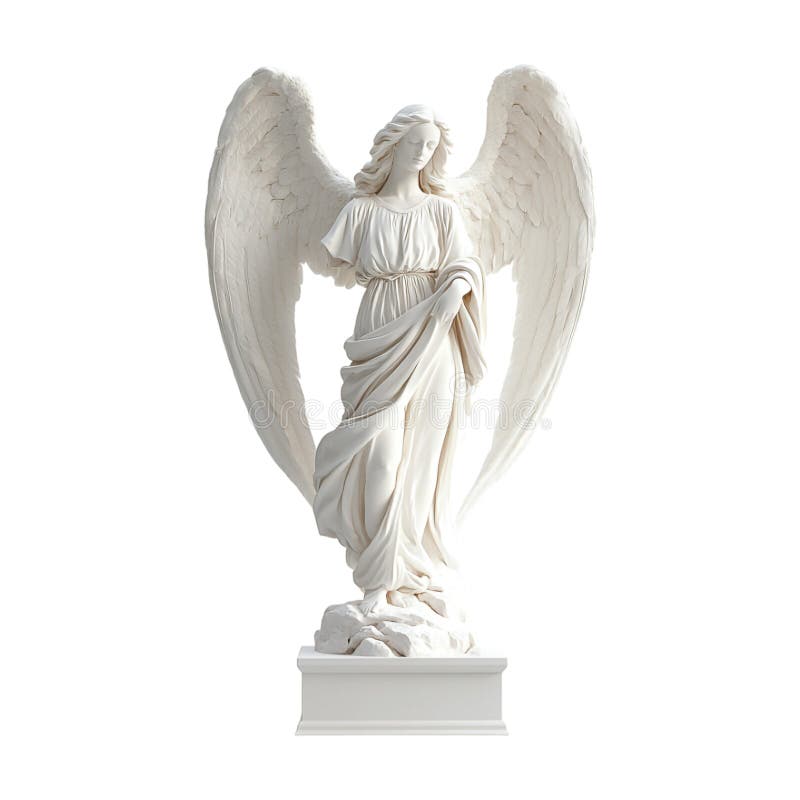 PNG Statue of Angel with Wings on Transparent Background - Ai Generated ...