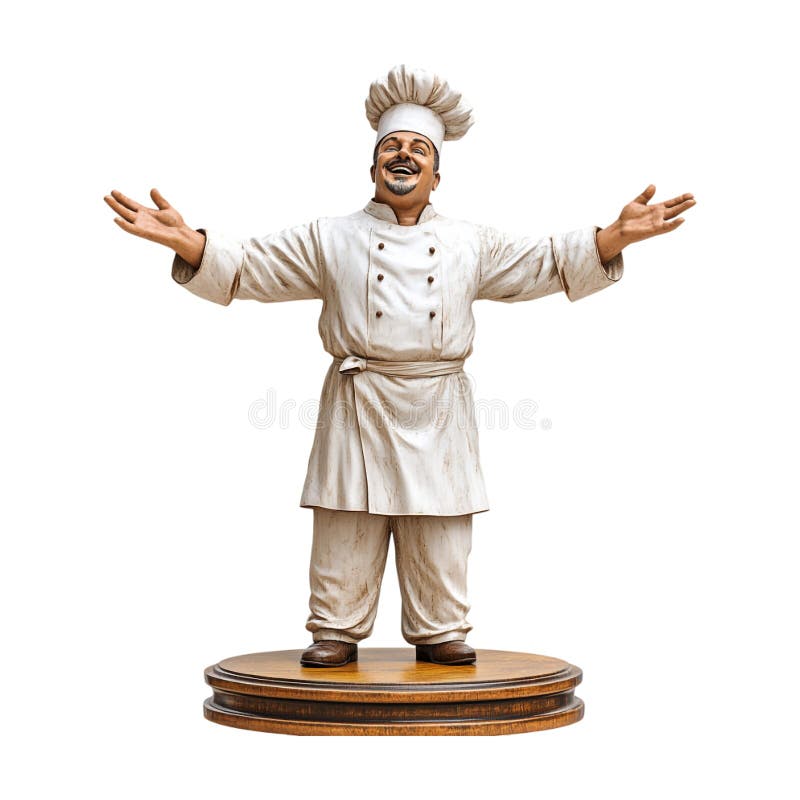 PNG Statue of Chef Standing on Transparent Background - Ai Generated ...