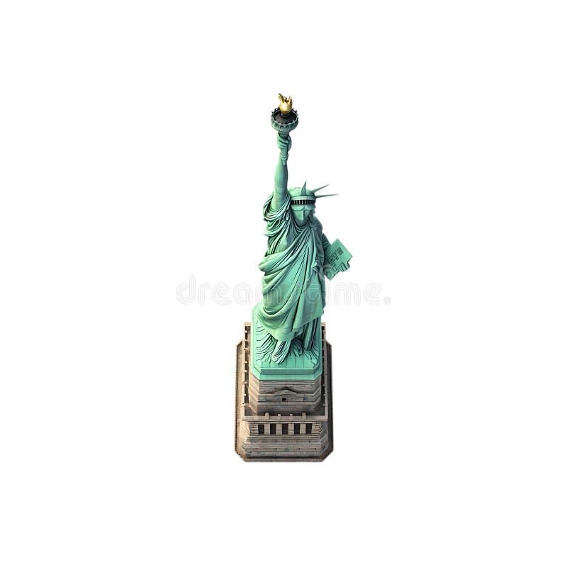 PNG Statue of Liberty Front View Against Transparent Background Stock ...