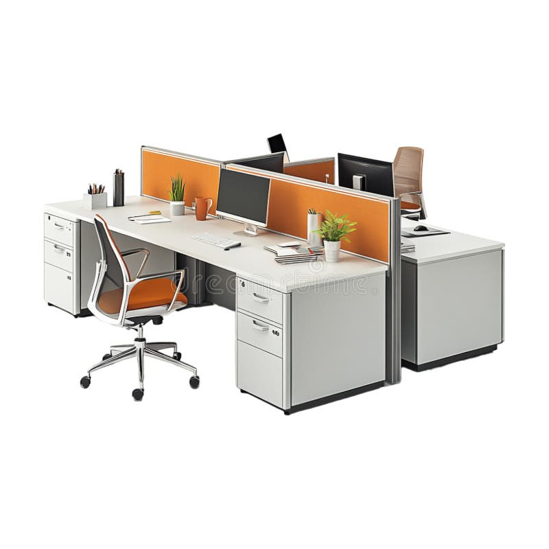 PNG Team Office Desk on Transparent Background - Ai Generated Stock ...