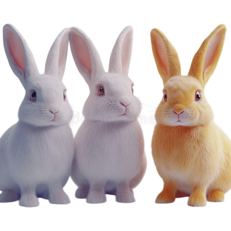 Three Fluffy Kittens Looking Up Adorable Feline Companions Isolated on ...