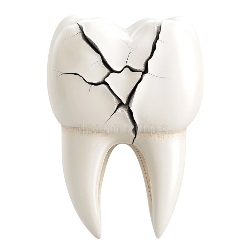 PNG Tooth Cracking Against Transparent Background Stock Illustration ...