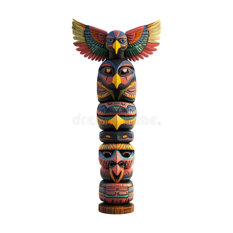 PNG Totem Pole on Transparent Background - Ai Generated Stock ...