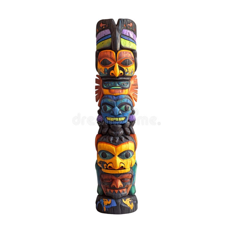 PNG Totem Pole on Transparent Background - Ai Generated Stock ...