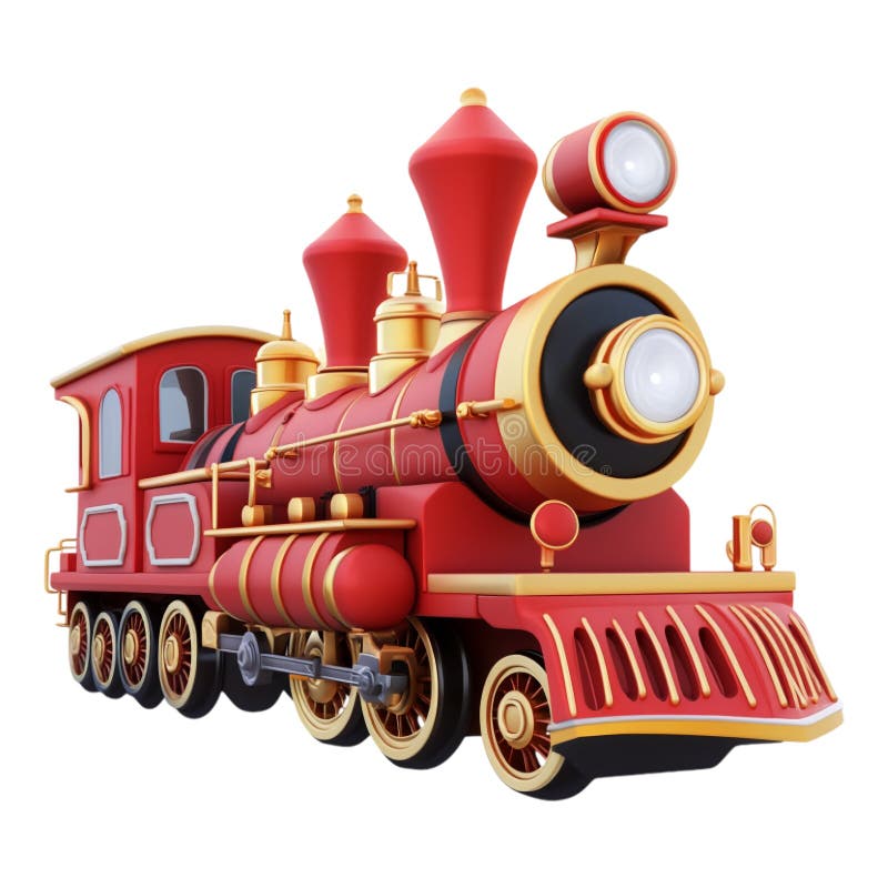 PNG Train Clipart Icon in a 3D Rendering Against a Transparent ...
