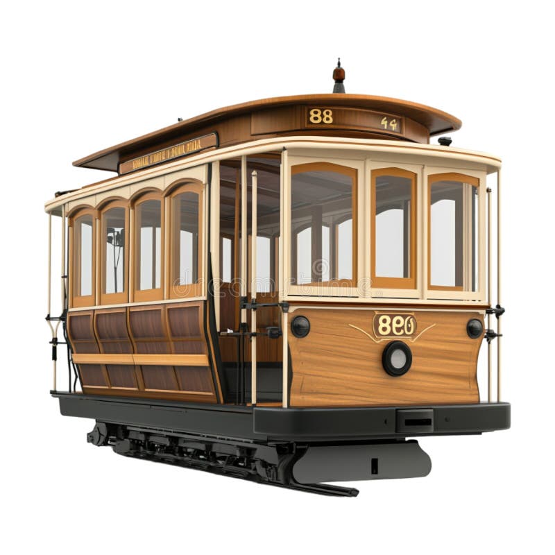 PNG Tram Train on Transparent Background - Ai Generated Stock ...