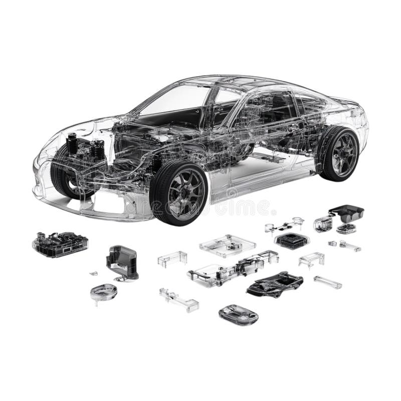 PNG Transparent Car in Assembly Line on Transparent Background - Ai ...