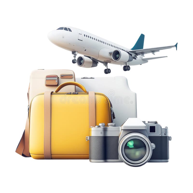 PNG Travel Essentials on Transparent Background Stock Illustration ...