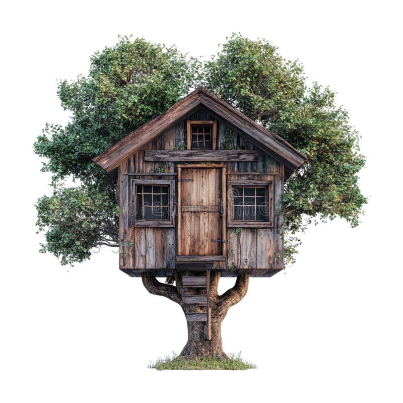 PNG Treehouse on Transparent Background Stock Illustration ...