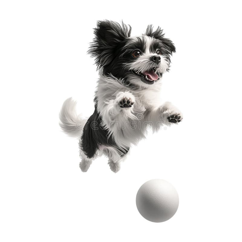 PNG Two Dogs Playing with Balls on Transparent Background Stock ...