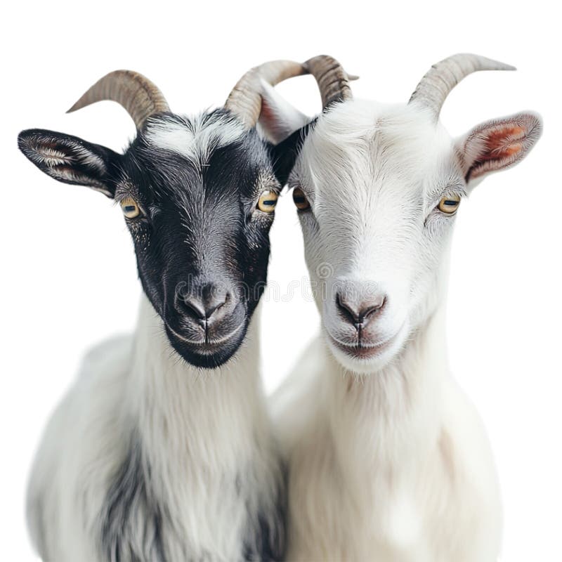 PNG Two Goats Side by Side on Transparent Background Stock Illustration ...