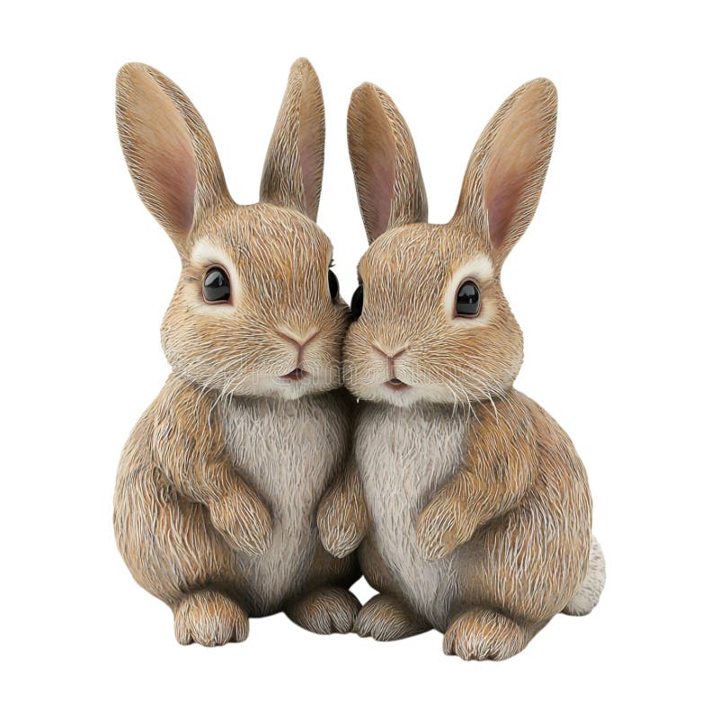PNG Two Rabbits Hugging on Transparent Background Stock Illustration ...
