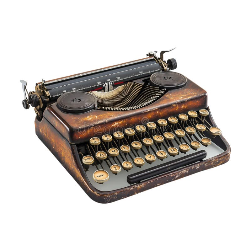 PNG Vintage Typewriter on Transparent Background - Ai Generated Stock ...