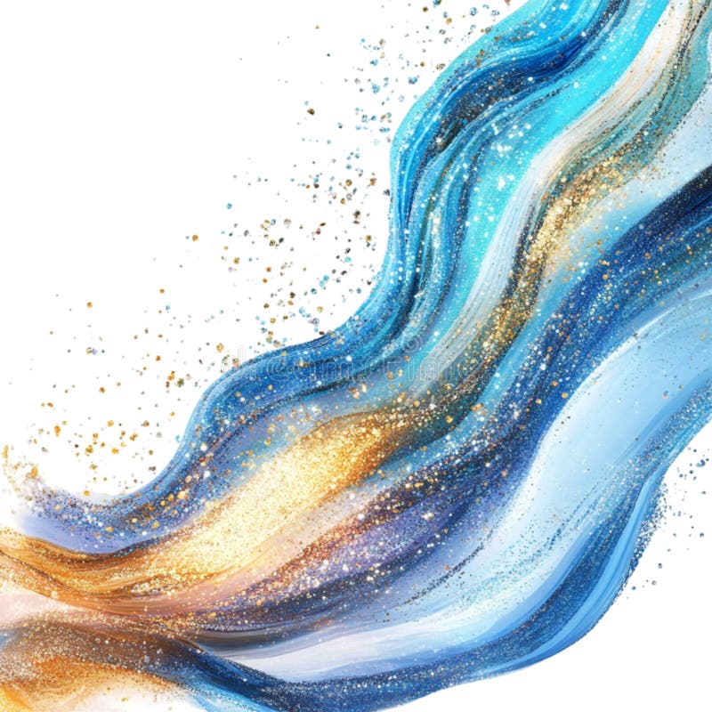 PNG Wavy Glitter Effect Swirl on Transparent Background - Ai Generated ...