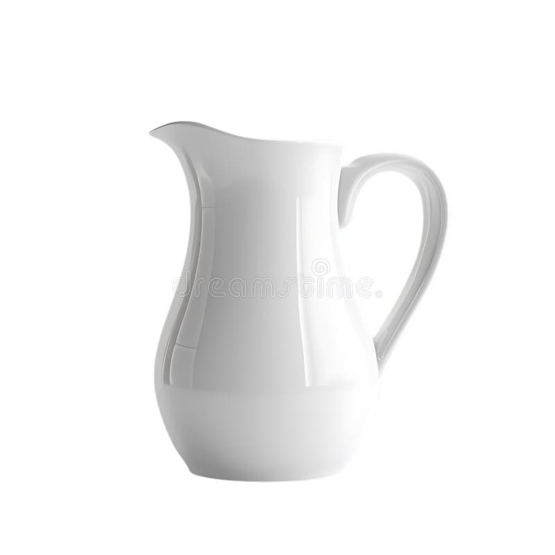PNG White Ceramic Pitcher on Transparent Background Stock Illustration ...