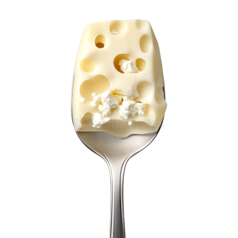 PNG White Cheese Spoon on Transparent Background - Ai Generated Stock ...