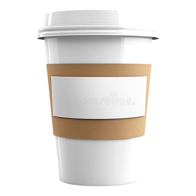 PNG White Coffee Cup with a Blank Label Against Transparent Background ...