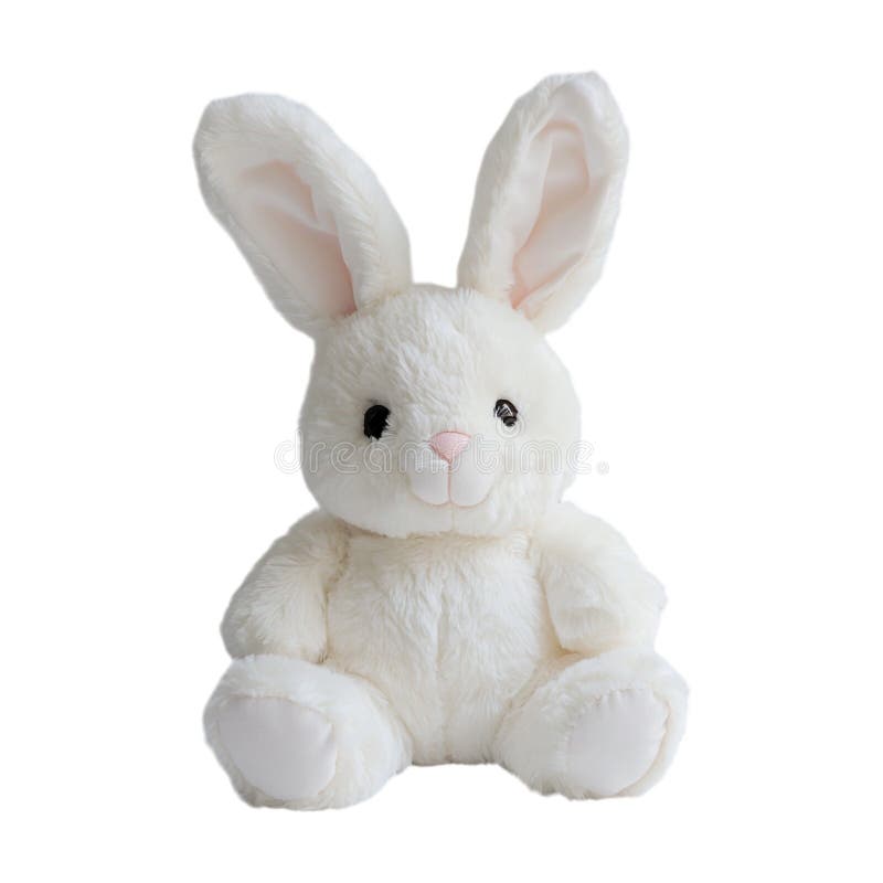 PNG White Rabbit Bunny Toy on Transparent Background - Ai Generated ...