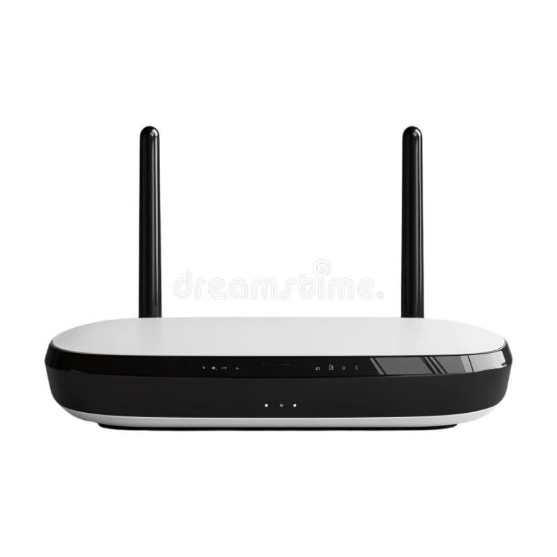 PNG White Router with Four Antennas on Transparent Background Stock ...
