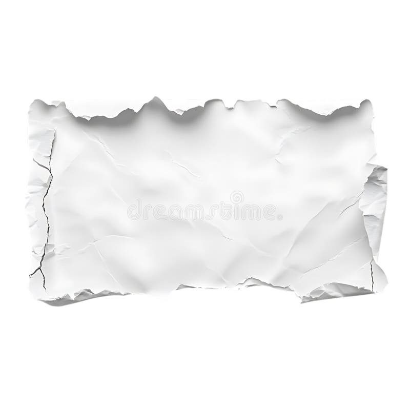 PNG White Torn or Ripped Paper Sheet on Transparent Background Stock ...